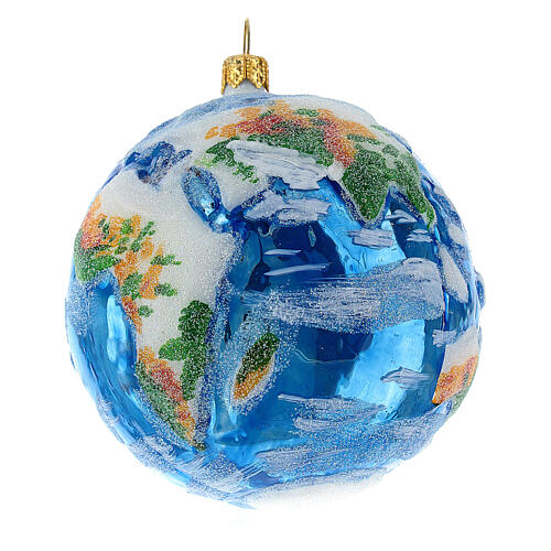 Earth Christmas tree decoration in blown glass | online sales on ...