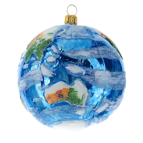 Earth Christmas tree decoration in blown glass | online sales on ...
