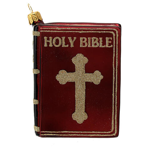 Holy Bible Christmas tree ornament in blown glass | online sales on ...