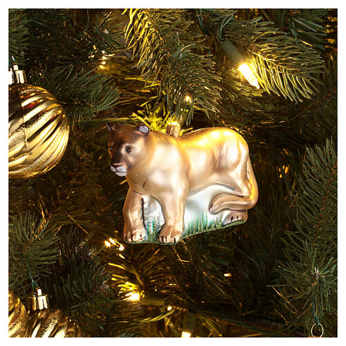 Puma blown glass Christmas tree decoration | online sales on HOLYART.com