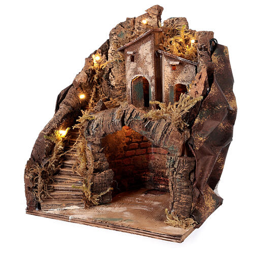 Neapolitan crib hut with village 6 cm 35x25x20 cm | online sales on ...