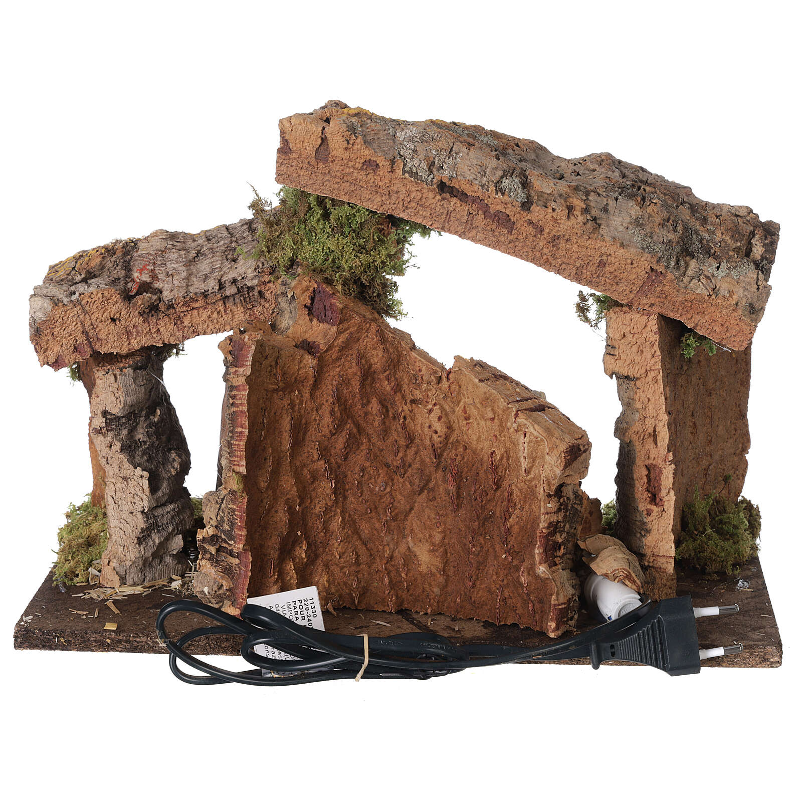 Nativity hut with lights 25x30x20 cm Nativity scene 10 cm | online ...