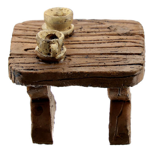 Nativity scene resin table with cups 6 cm 3.5x4x3.5 cm | online sales ...