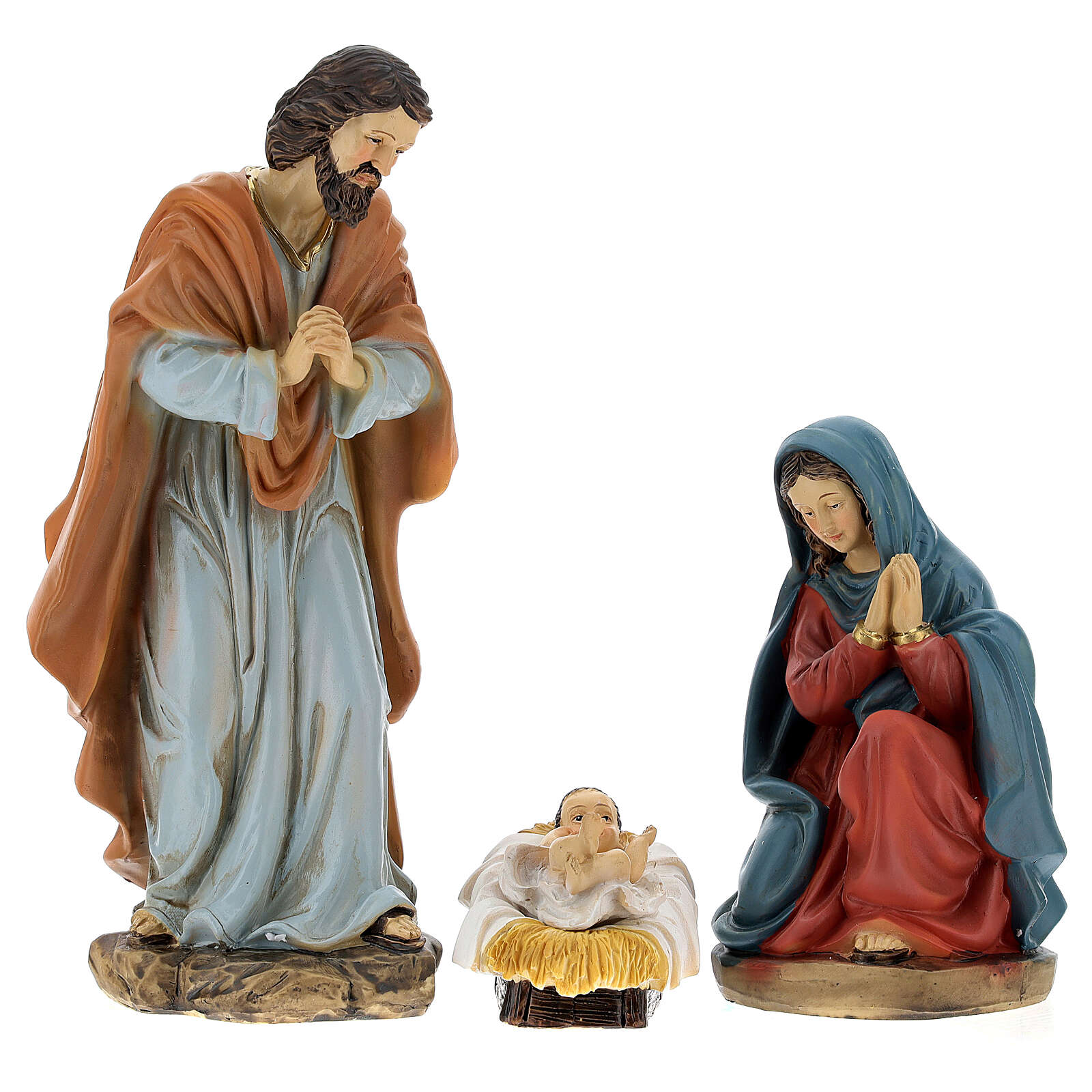 Set 9 santons crèche résine 15 cm | vente en ligne sur HOLYART
