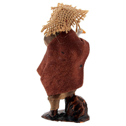 Man with goose 8 cm Neapolitan nativity scene | online sales on HOLYART.com