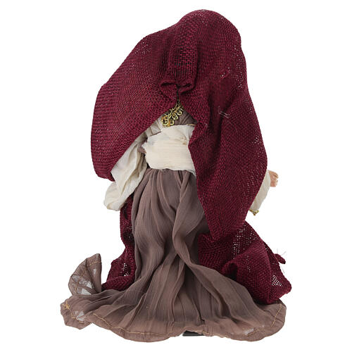 STOCK Marie agenouillée style vénitien crèche résine et tissu 30 cm ...