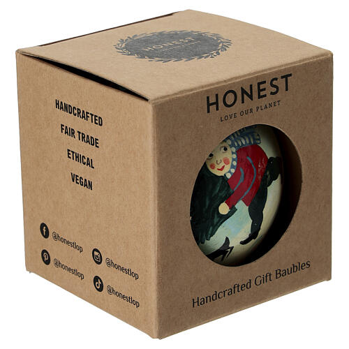 Golden Boy Christmas ball, 3 in, papier-mâché | online sales on HOLYART ...