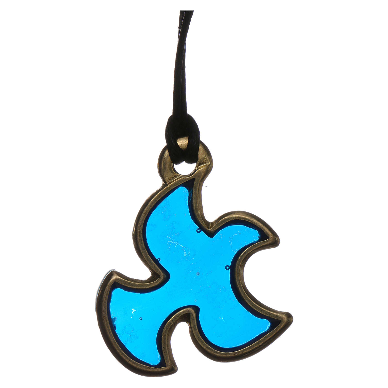 Pendentif Colombe Saint Esprit Confirmation bleu | vente en ligne sur ...