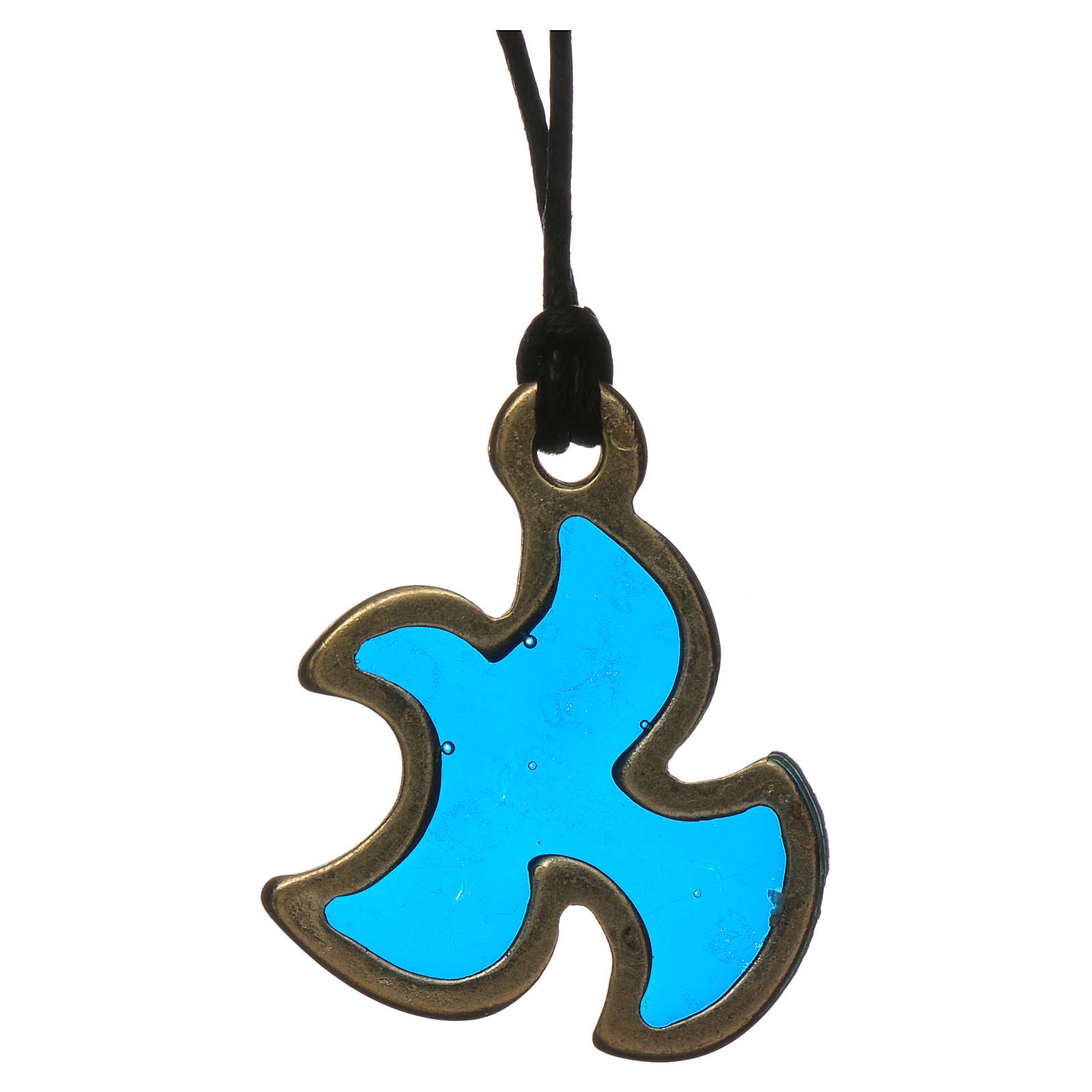 Pendentif Colombe Saint Esprit Confirmation bleu | vente en ligne sur ...