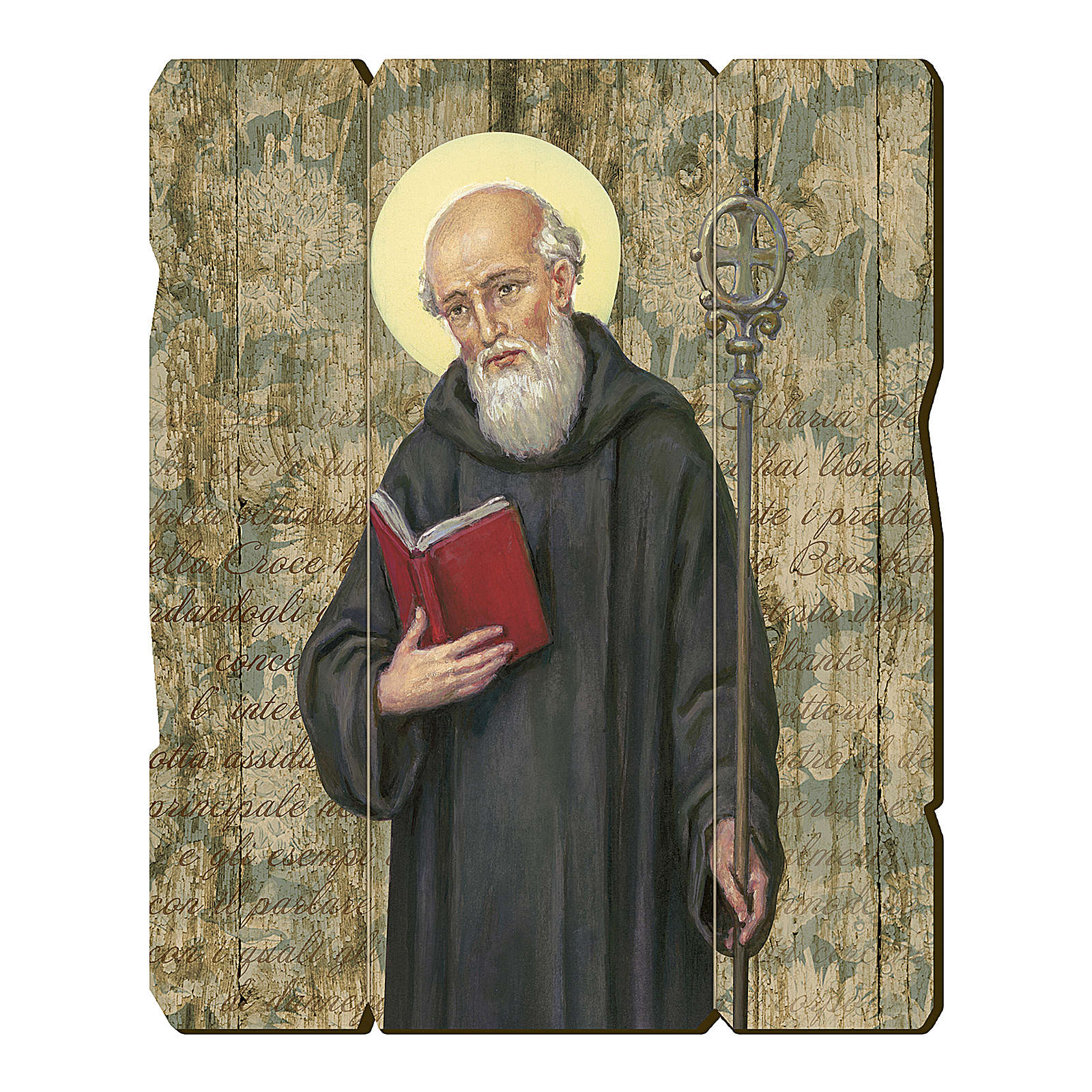 Saint Benedict painting in moulded wood with hook on the | online sales ...