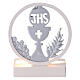 First Communion silver LED lamp, 5x3.5 in | online sales on HOLYART.co.uk