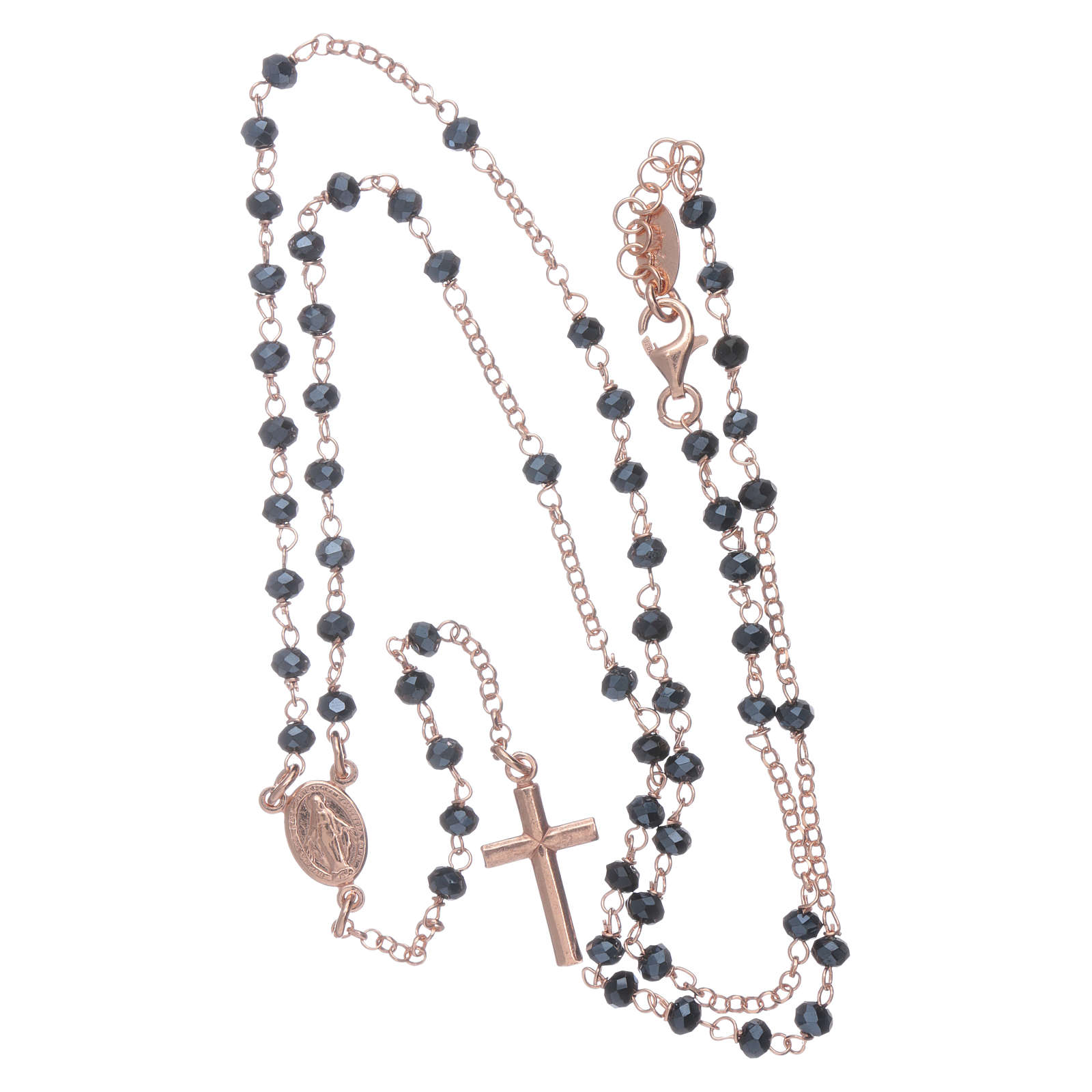 Classic rosary AMEN in 925 sterling silver rosè with | online sales on ...