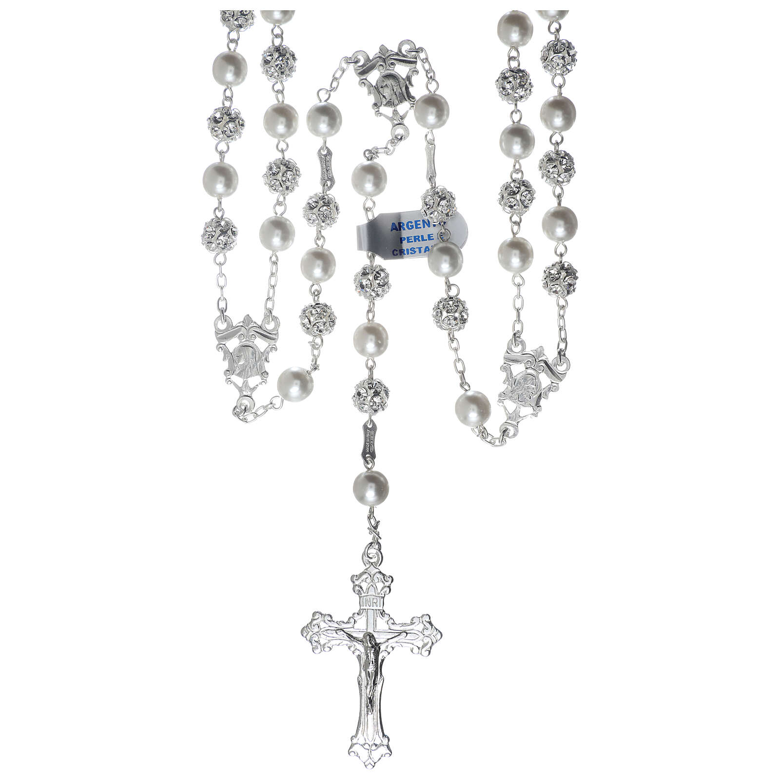 Mexican wedding rosary in 925 sterling silver with pearls | online ...