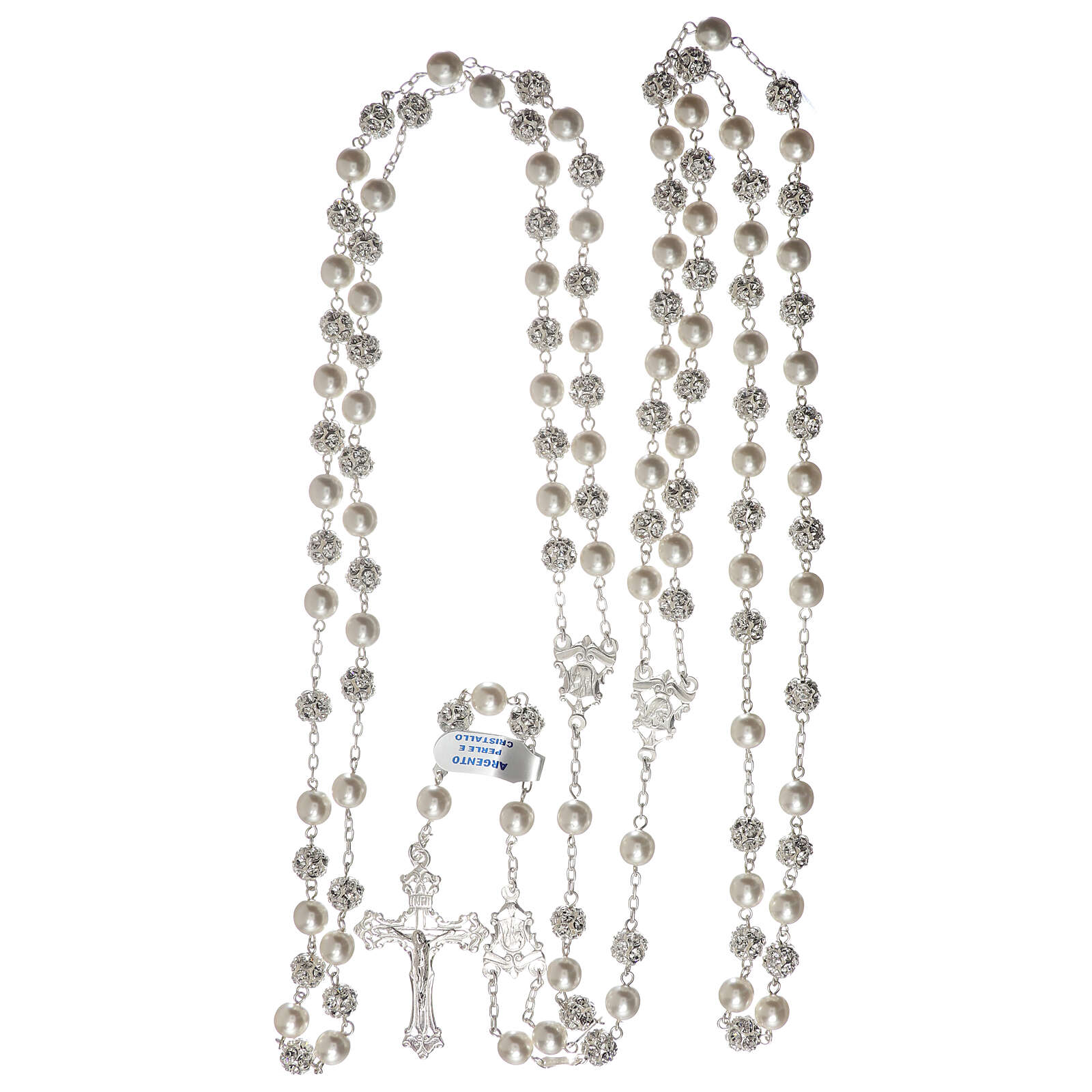 Mexican wedding rosary in 925 sterling silver with pearls | online ...