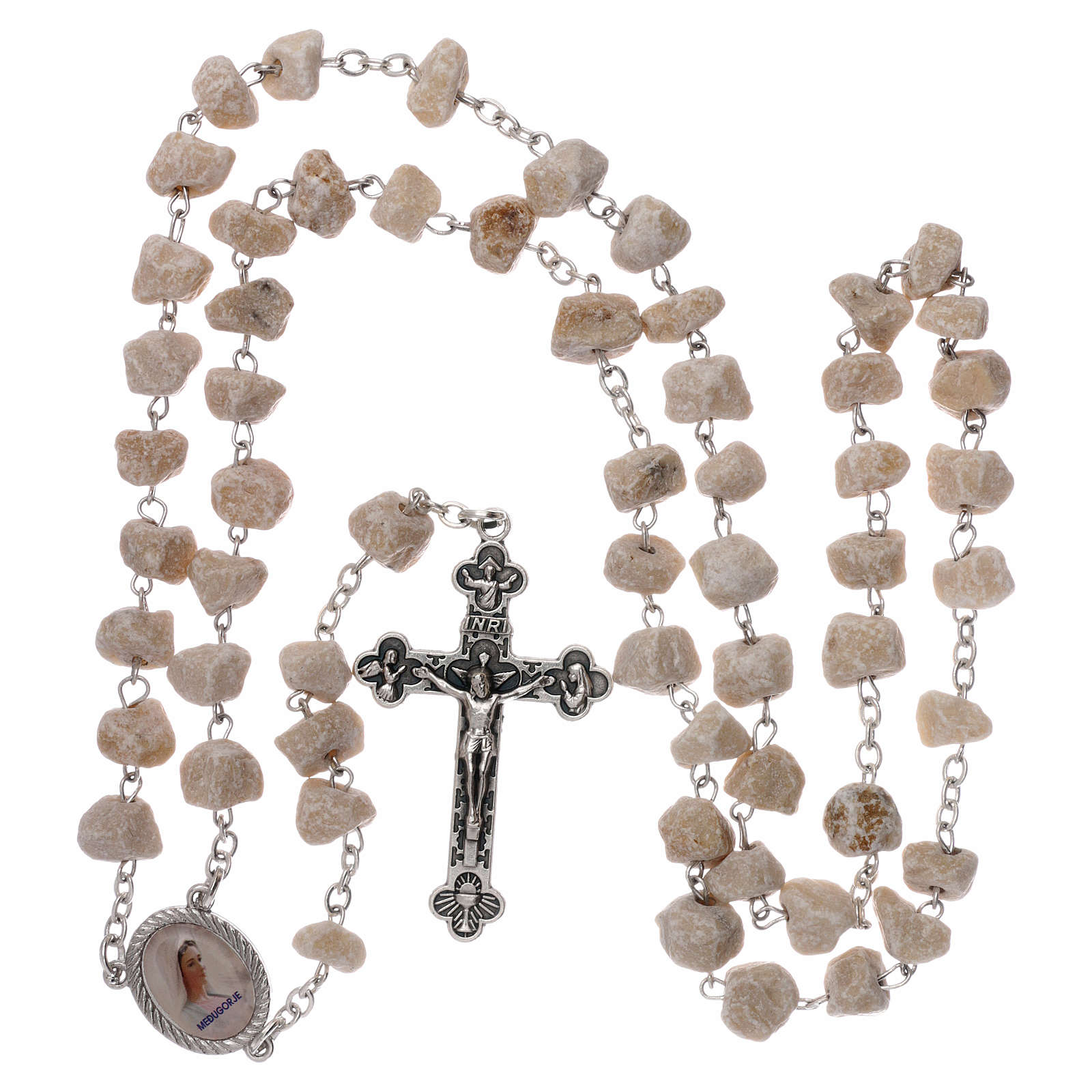 Rosary beads Medjugorje stone Mary and Jesus | online sales on HOLYART.com