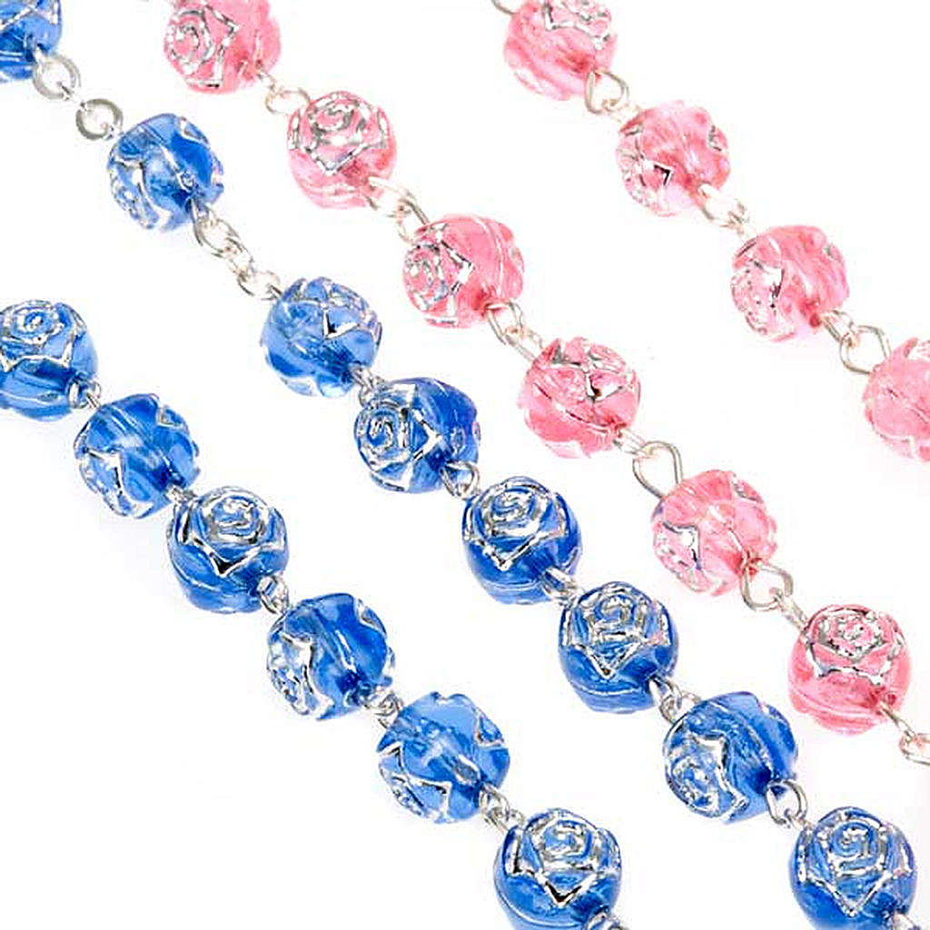 Rosary with rose-shaped beads | online sales on HOLYART.co.uk