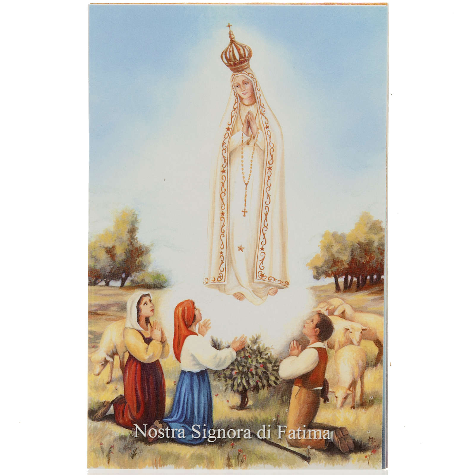 Holy card, Our Lady of Fatima with prayer | online sales on HOLYART.co.uk