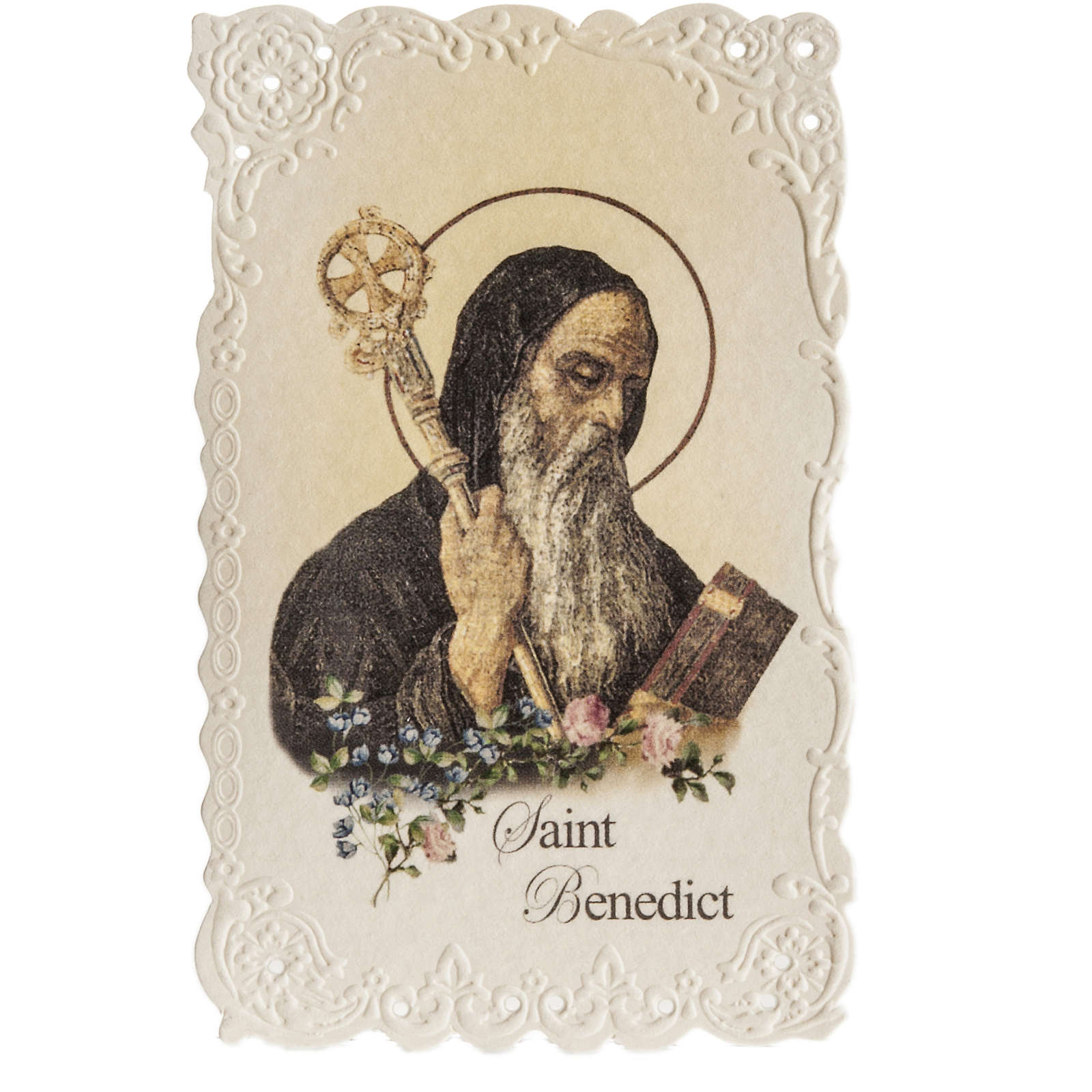 Saint Benedict holy card with prayer in ENGLISH | online sales on ...