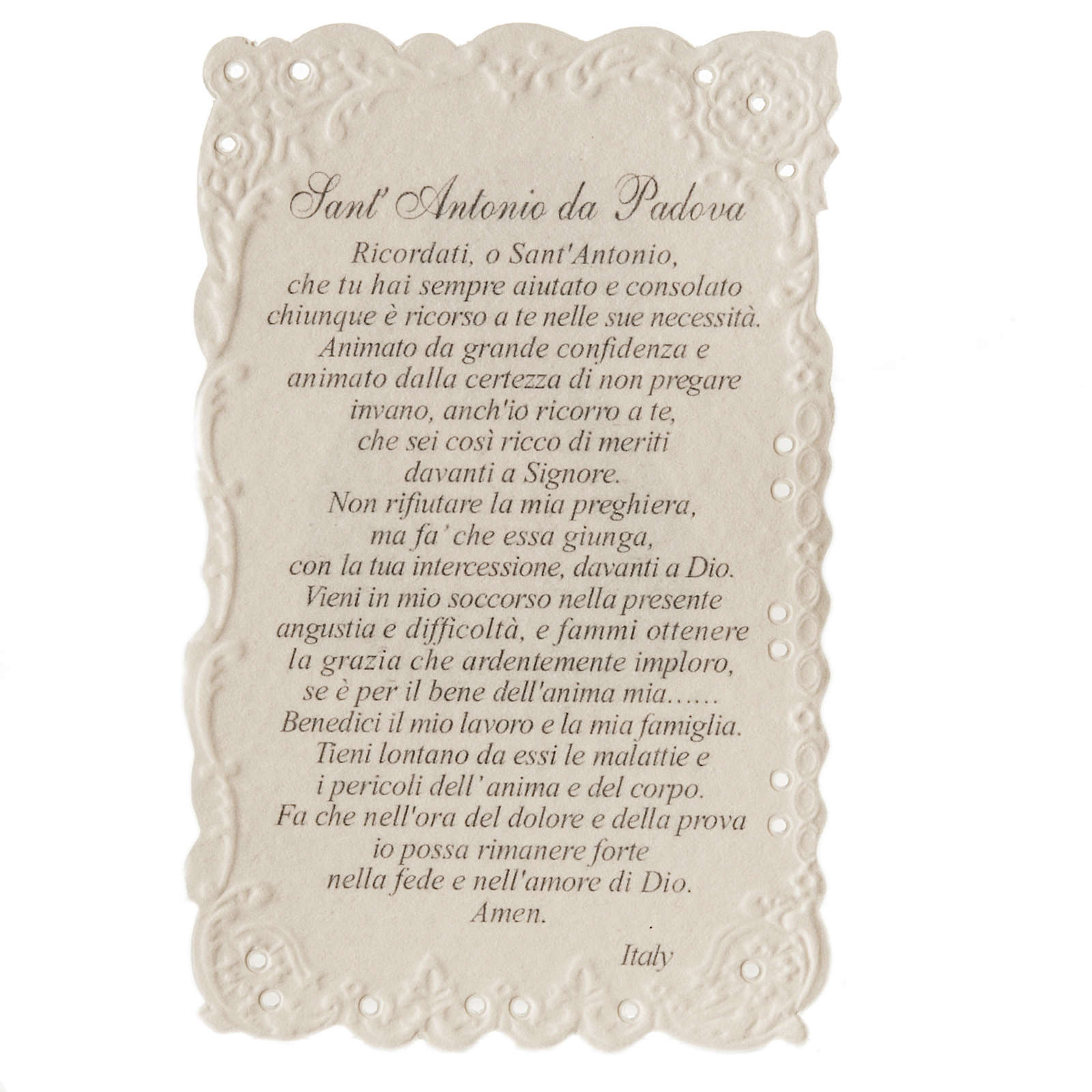 Holy card, Saint Anthony with prayer | online sales on HOLYART.com