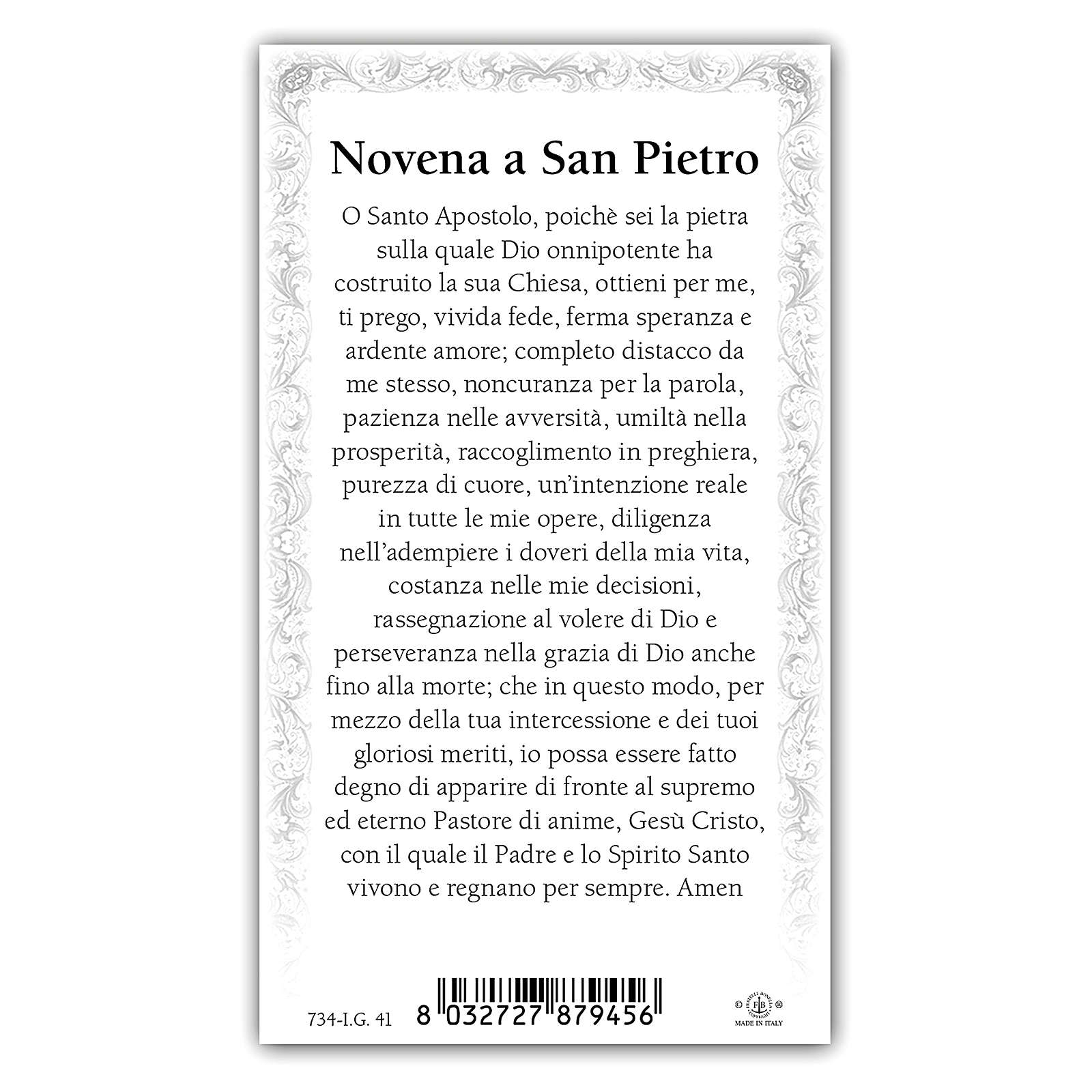 Holy card, Saint Peter the Apostle, Novena to Saint Peter | online ...