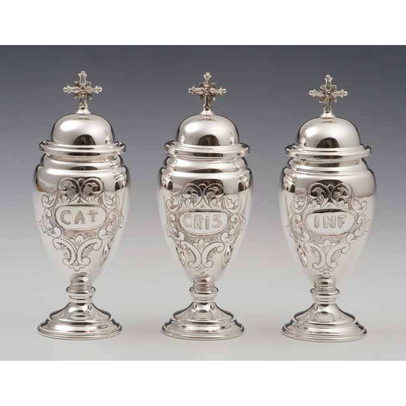 Set for Holy oils in 800 silver 18 cm | online sales on HOLYART.com