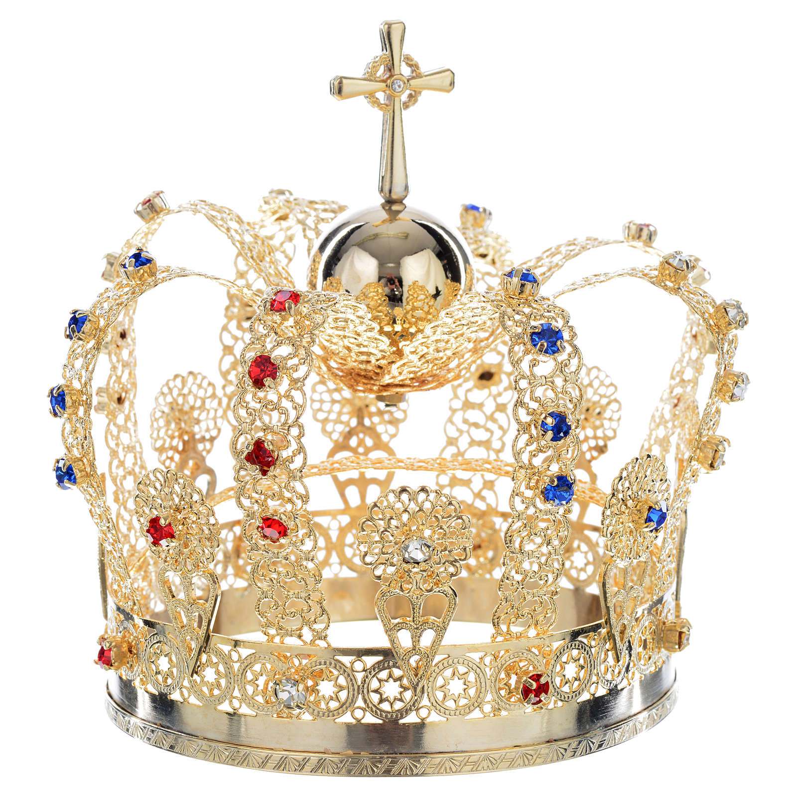 Couronne en laiton et strass pour statue religieuse | vente en ligne ...