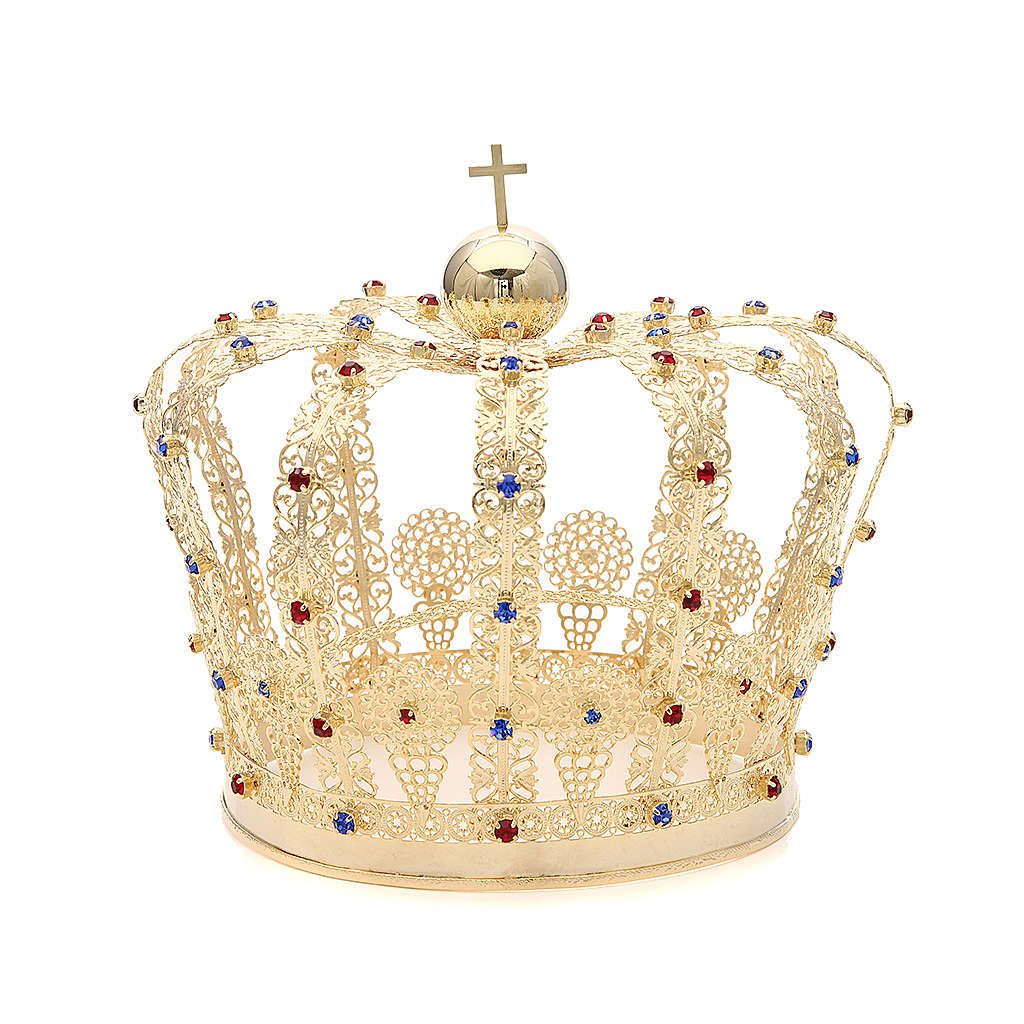 Couronne en laiton et strass pour statue religieuse | vente en ligne ...