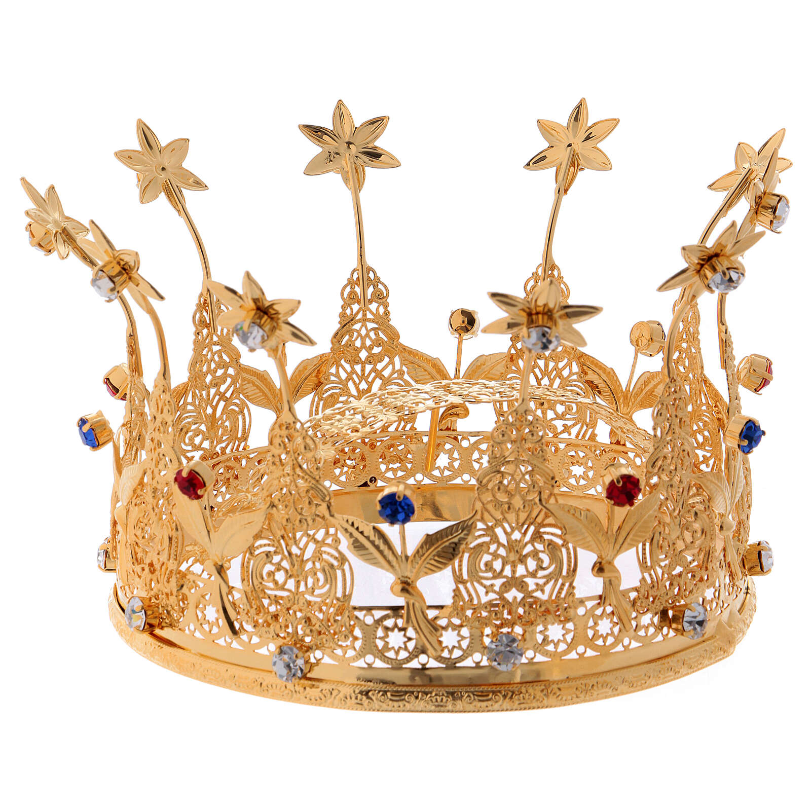 Royal crown for statues with stones and flowers 6 1/4 in | online sales ...