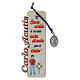 Wooden bookmark of Carlo Acutis, pendant with blue cord and ITA quotes ...