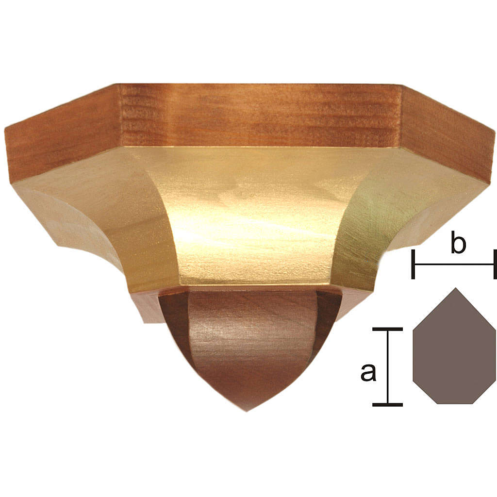 Support statue mural à angle style gotique bois 12x14cm | vente en ...