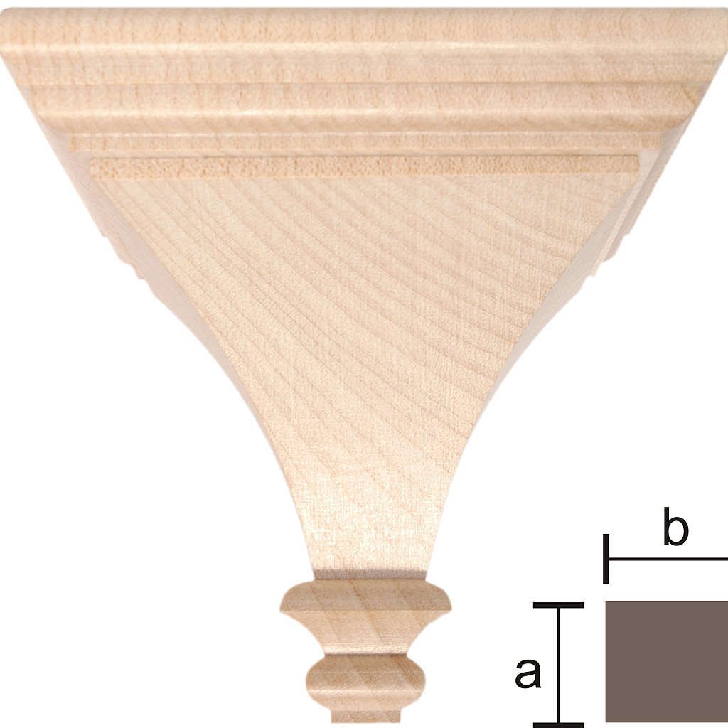 Support mural pour statue 8x8cm bois ciré Valgardena | vente en ligne ...