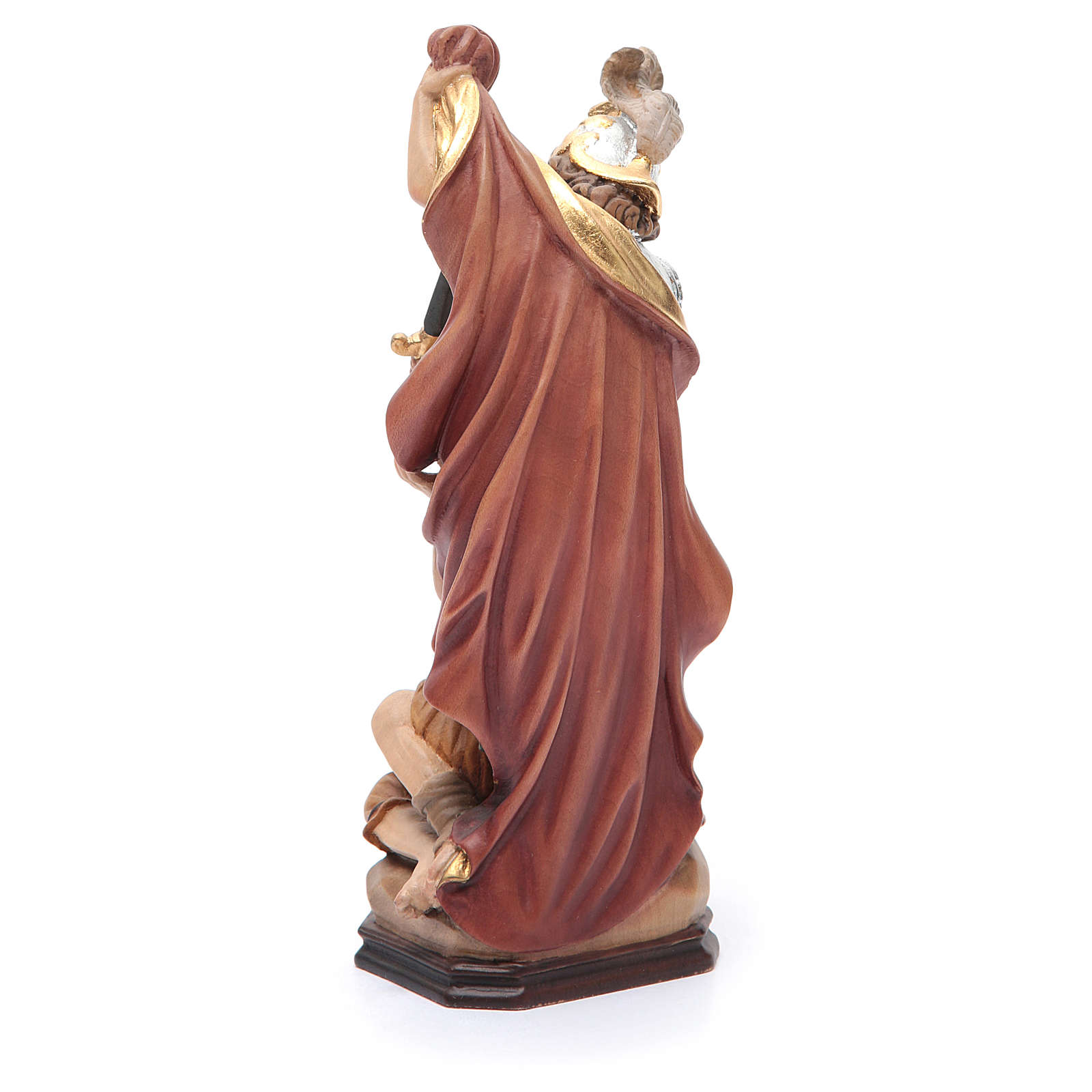 Saint Martin statue in wood with silver armour and red cloak | online ...