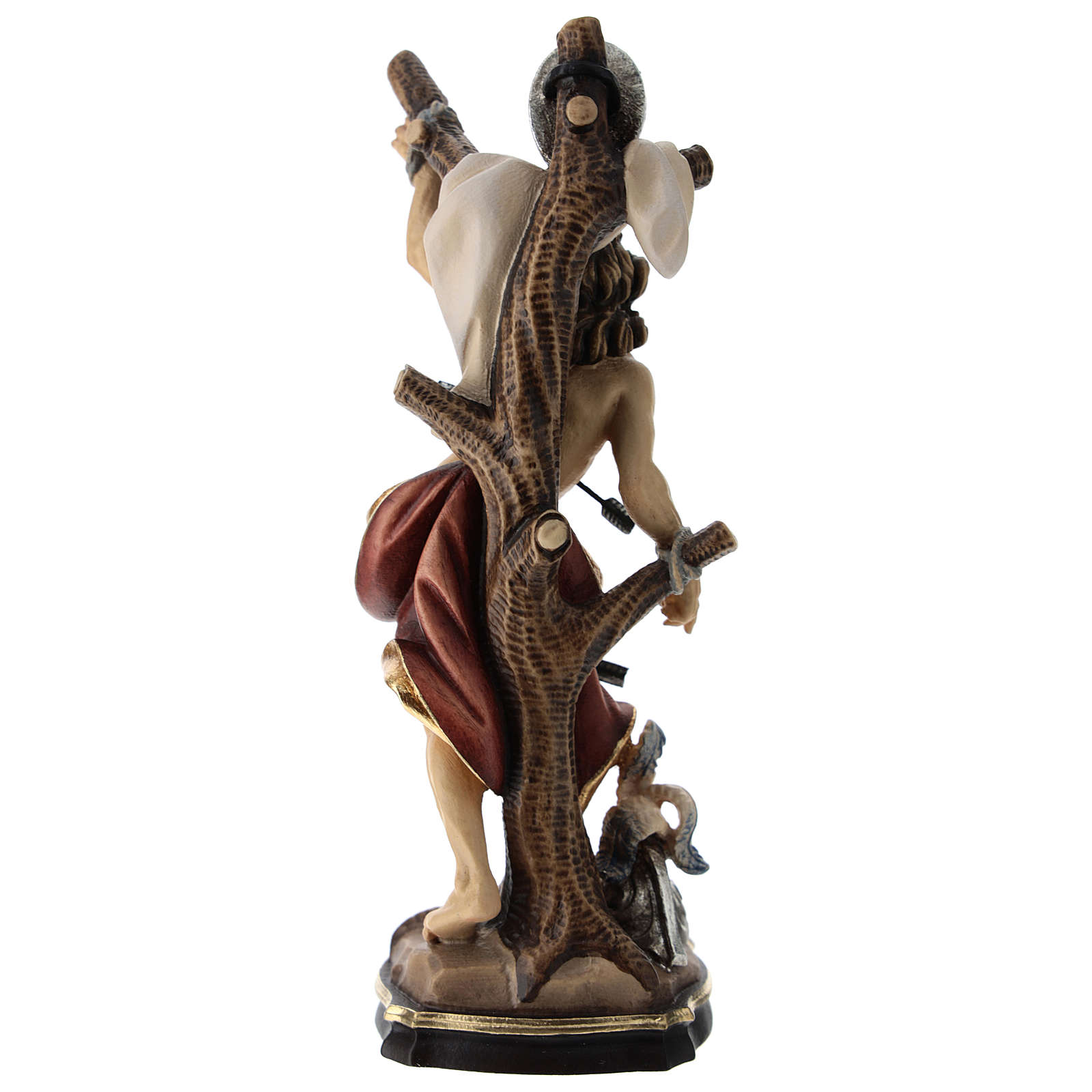 Statue Hl. Sebastian bemalten Grödnertal Holz | Online Verfauf auf HOLYART