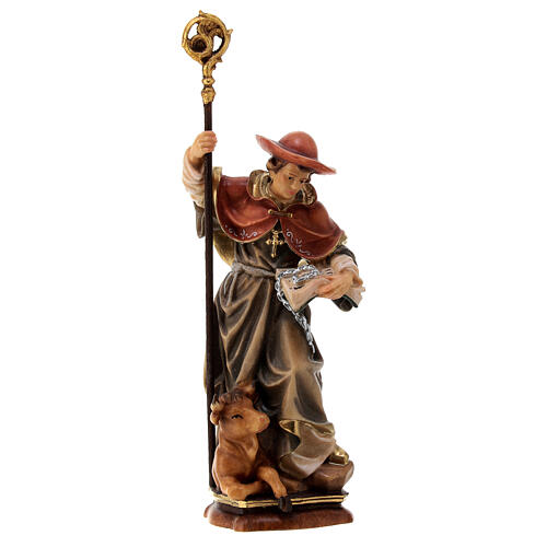 Wooden coloured statue of Saint Leonard Valgardena | online sales on ...