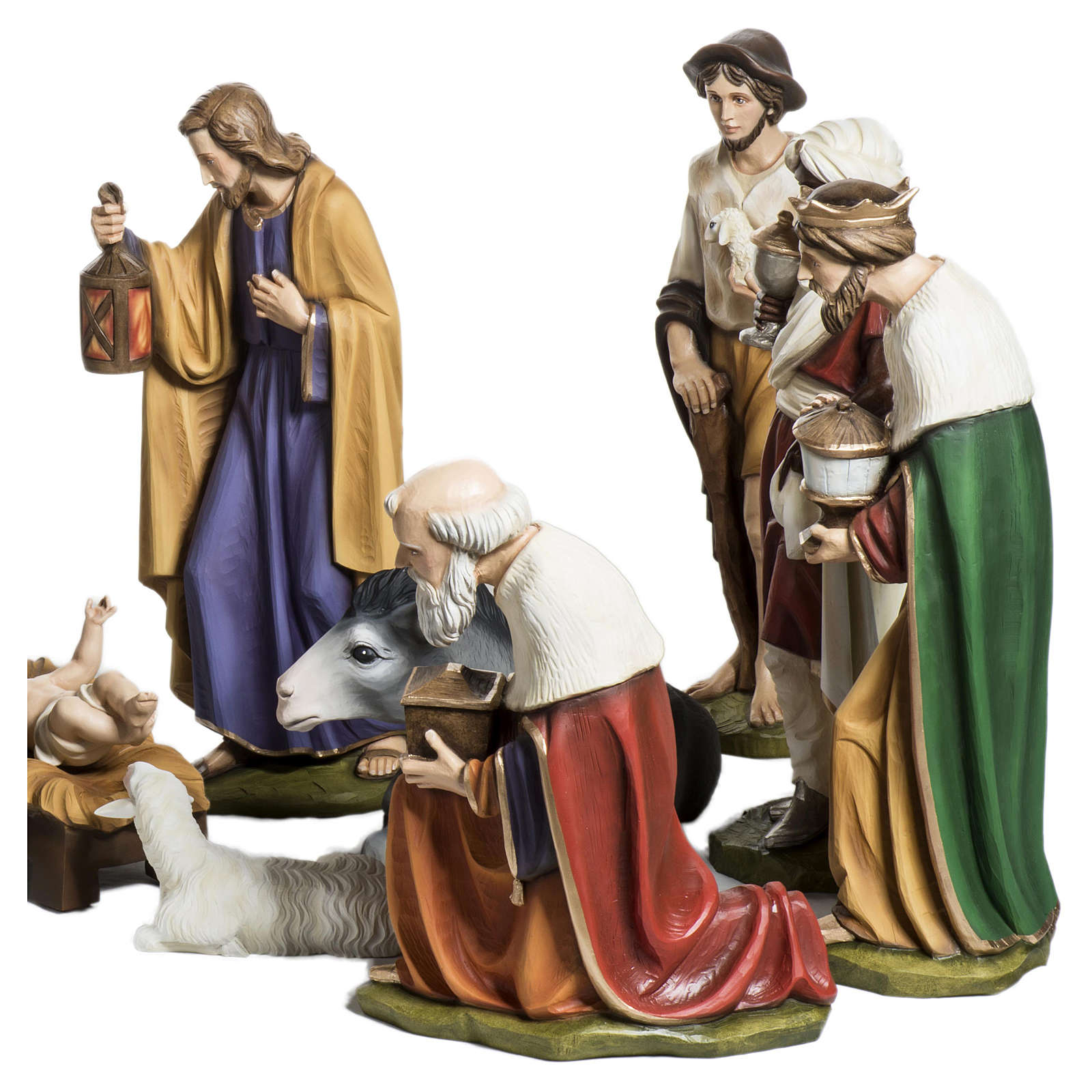 Complete Nativity Scene in fibreglass 15 statues 60 cm for | online ...