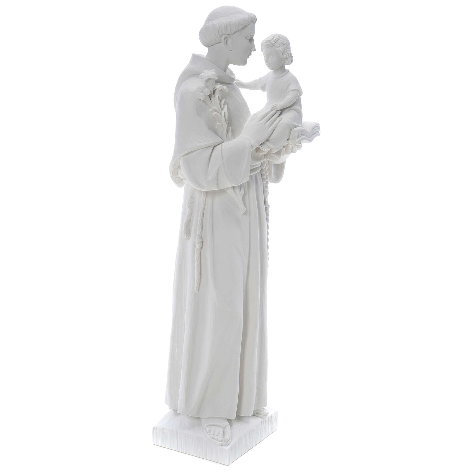 Heiliger Antonius 65 cm Statue Marmorguss weiß | Online Verfauf auf HOLYART