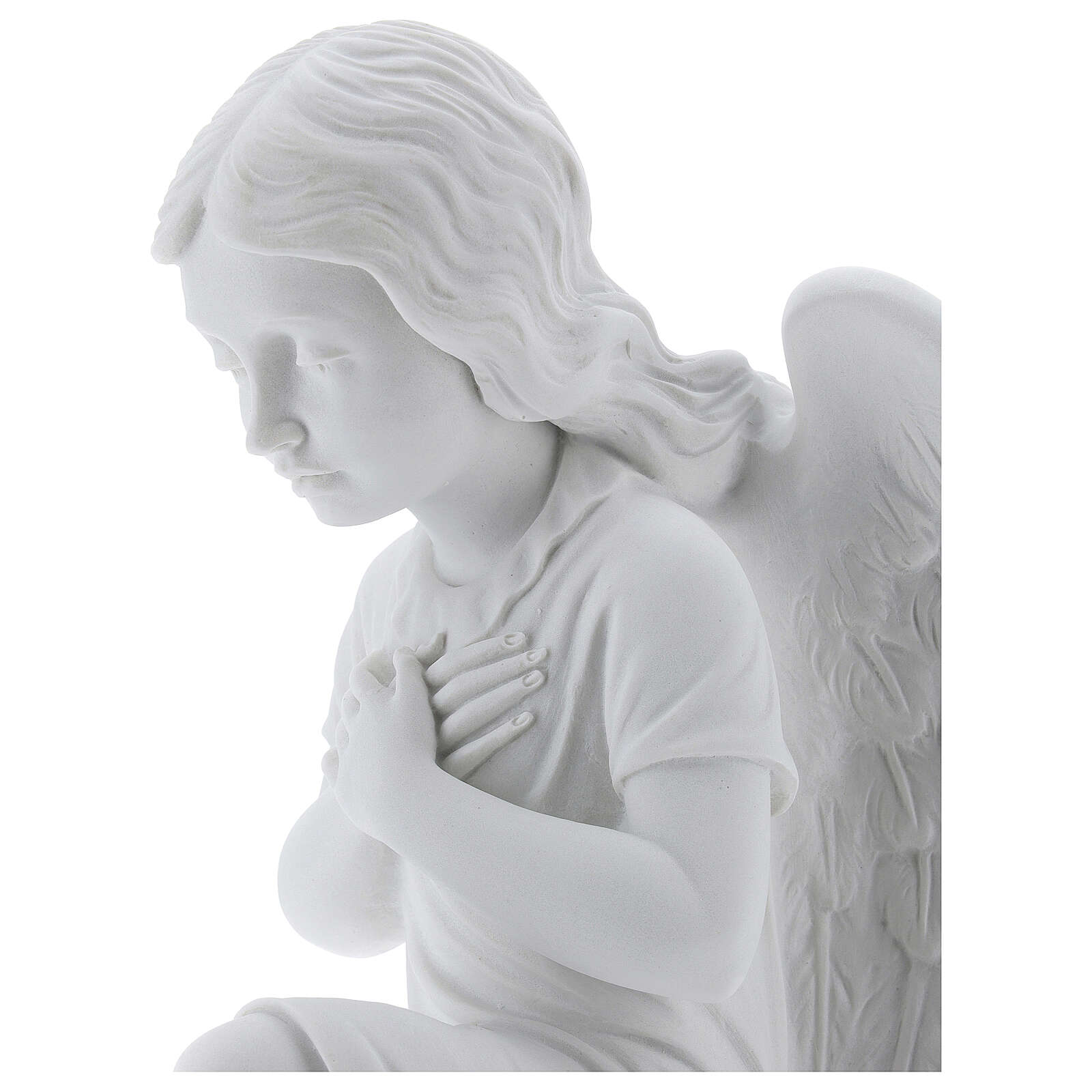 Statue extérieur Ange gauche marbre 34 cm | vente en ligne sur HOLYART