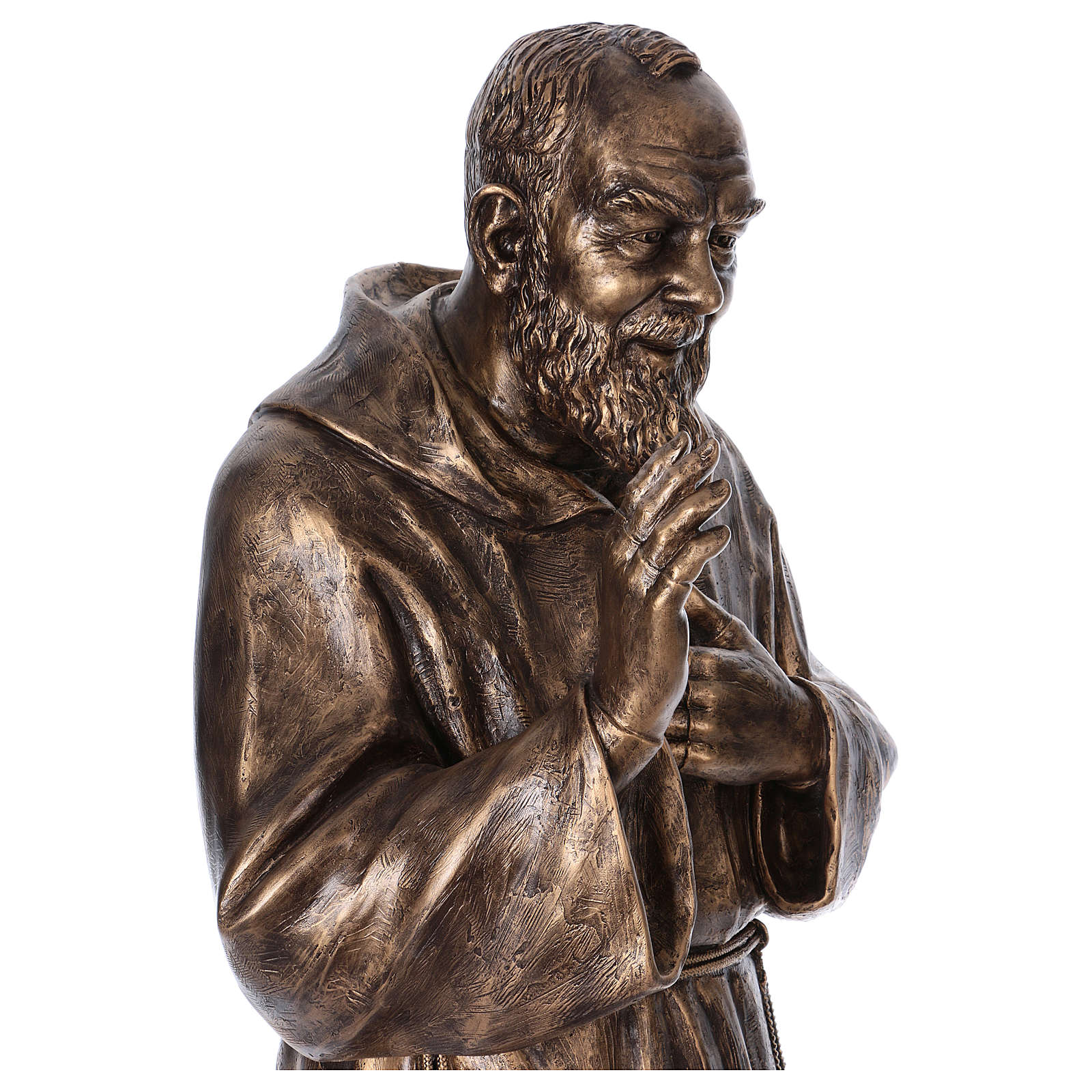 Padre Pio statue in fiberglass, bronze colour, 175 cm by | online sales ...