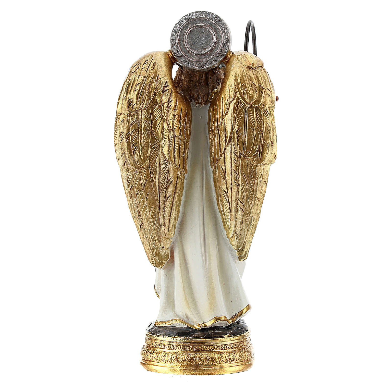 Archangel Raphael with fish 12 cm statue in painted resin | online ...