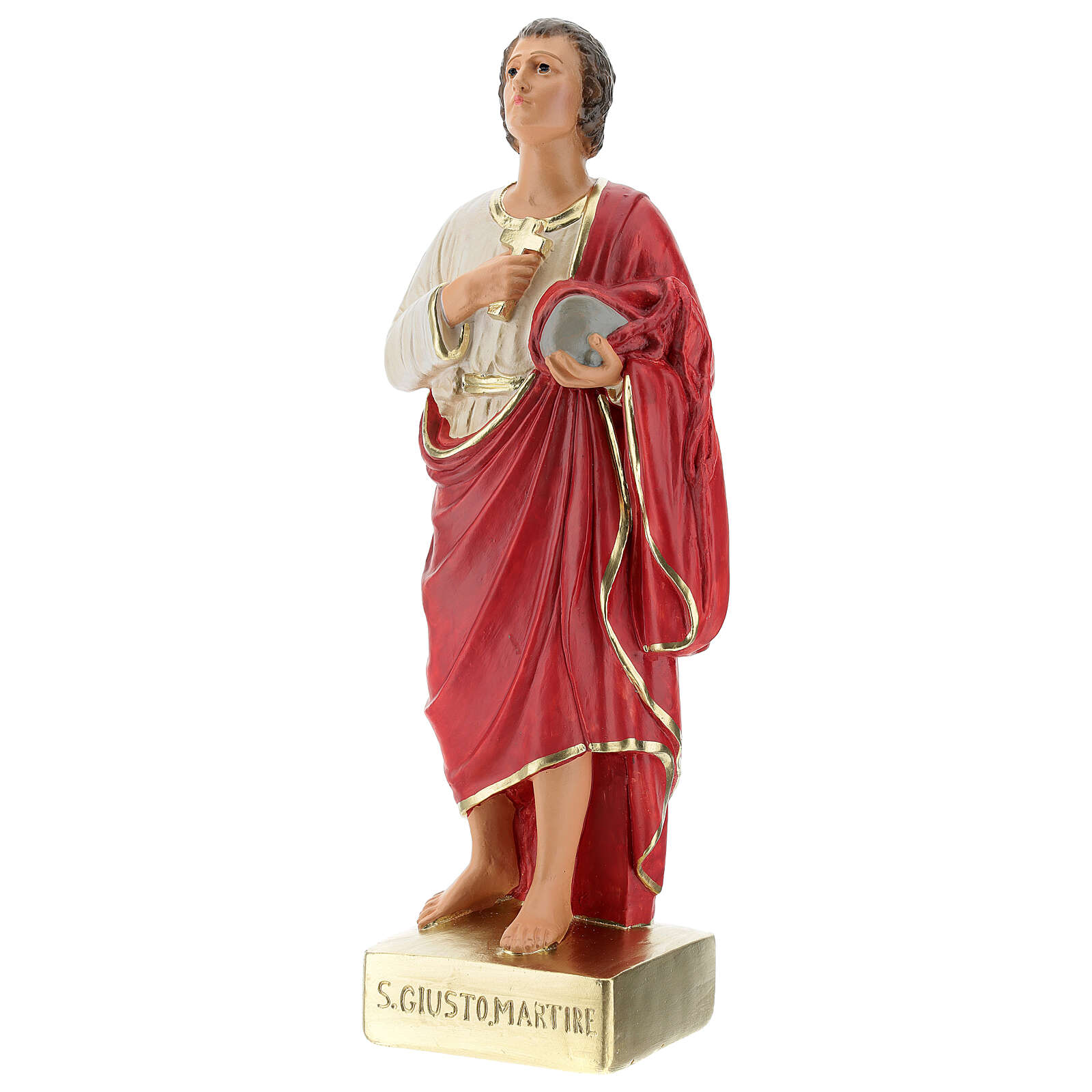 Saint Juste Martyr statue plâtre 30 cm Arte Barsanti | vente en ligne ...