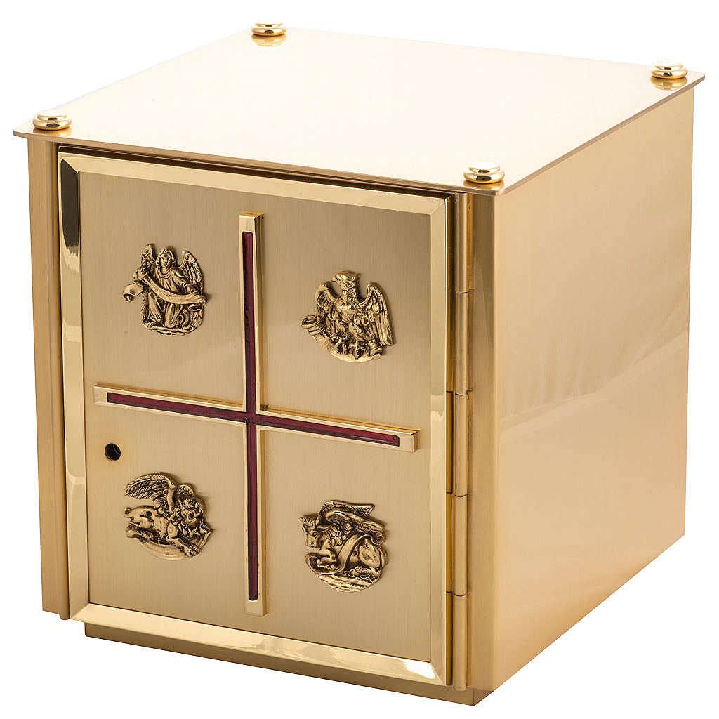 Altar Tabernacle in brass with Evangelists symbols | online sales on ...