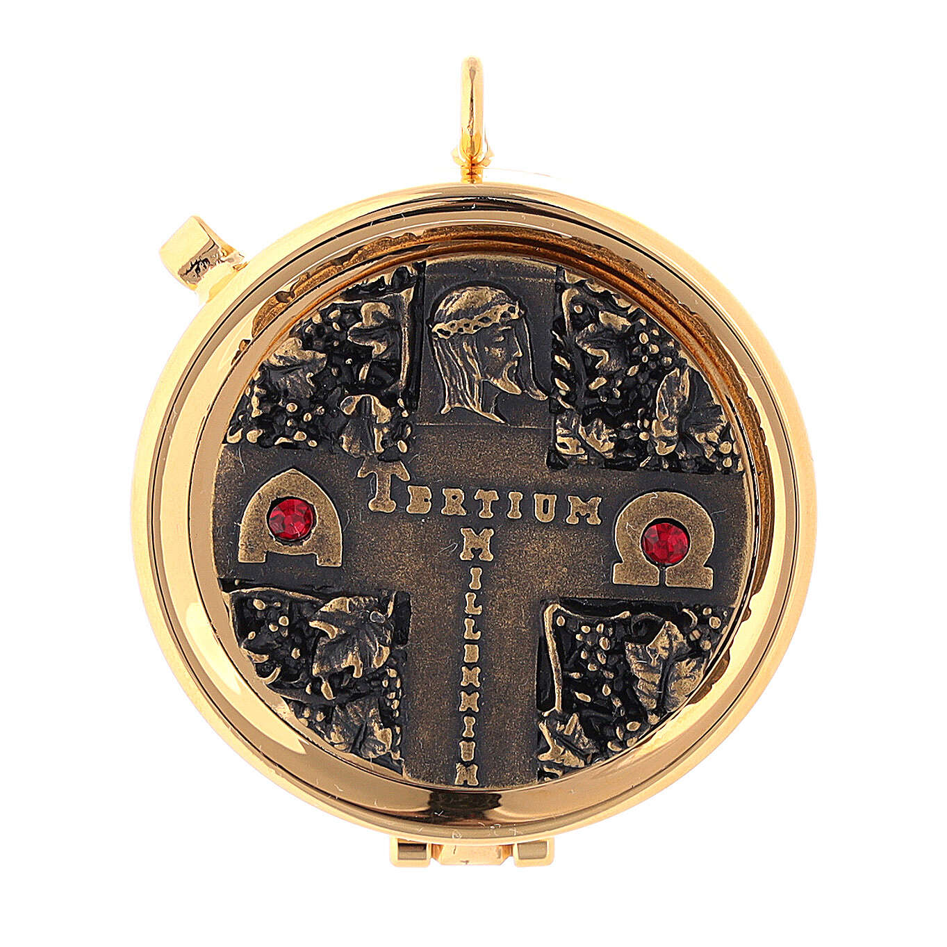 Tertium Millennium pyx with red stones | online sales on HOLYART.com