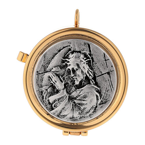 Host case with Way of the Cross in silver 3x5.3 cm | online sales on ...