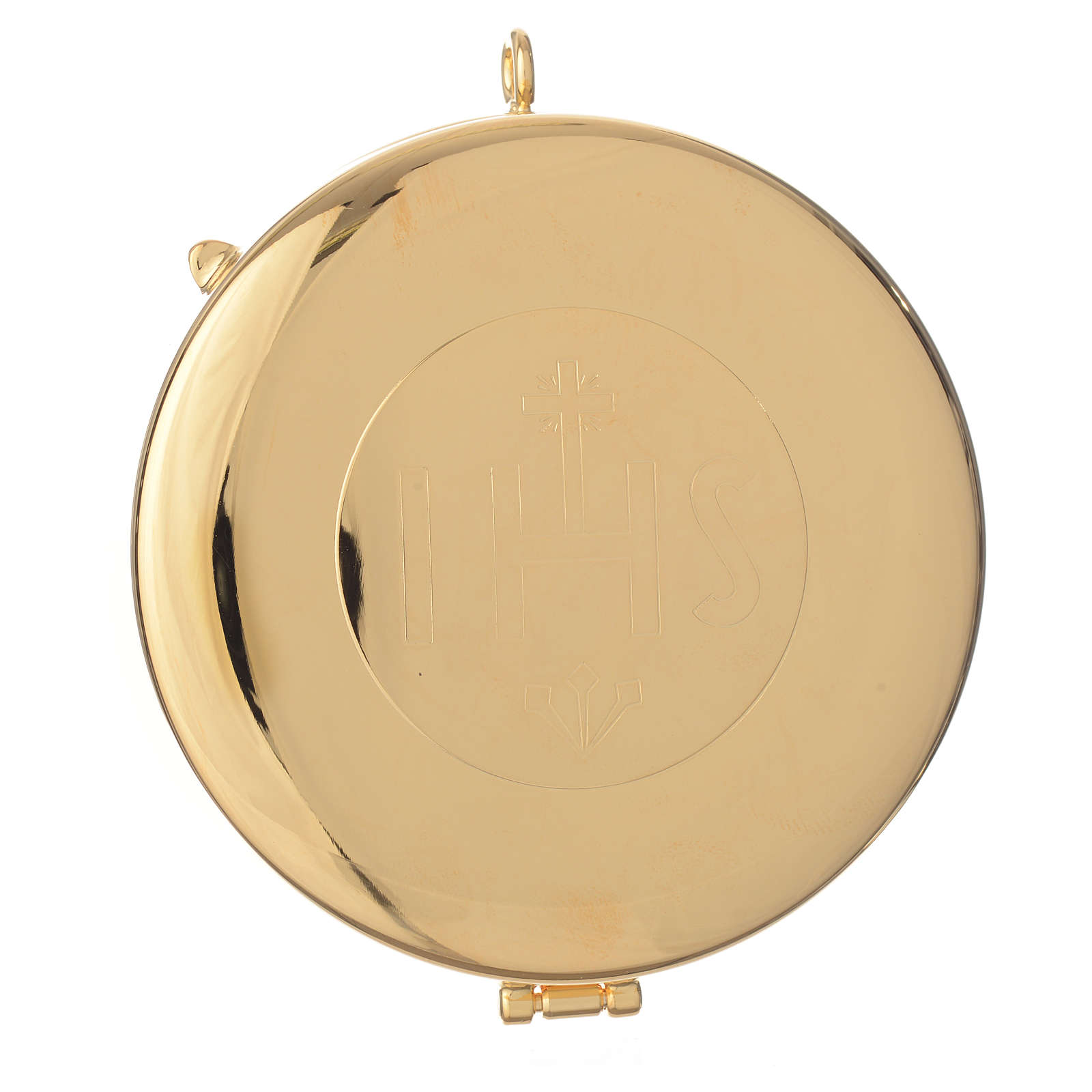 Golden brass pyx with IHS engraving, 7.7cm diameter | online sales on ...