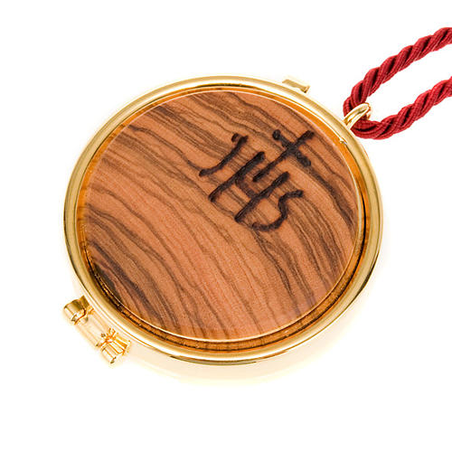 IHS pyx olive wood plaque | online sales on HOLYART.com