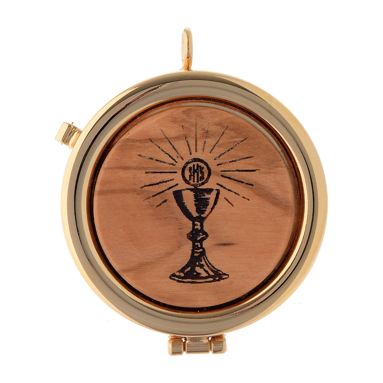 Cyborium eucharystyczne drewno oliwne Kielich Hostia średn. | sprzedaż ...
