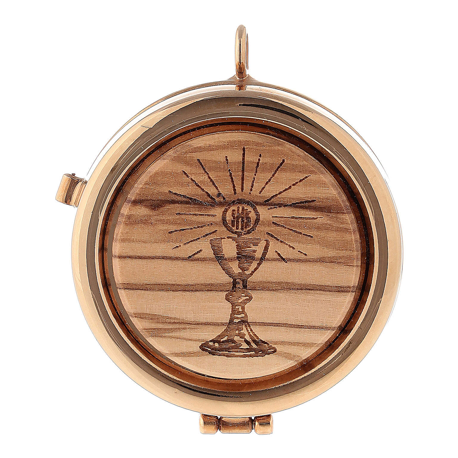 Cyborium eucharystyczne drewno oliwne Kielich Hostia średn. | sprzedaż ...