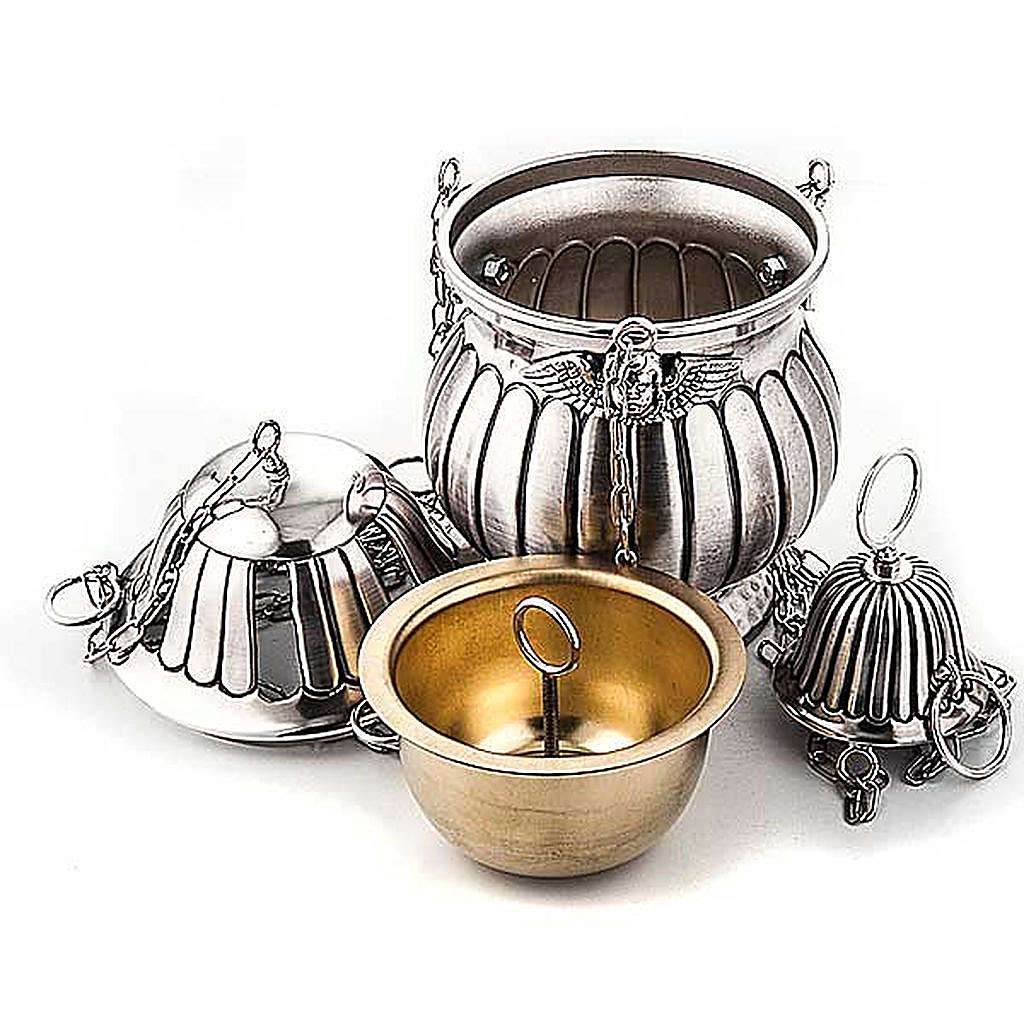 Thurible and boat decorated and chiseled | online sales on HOLYART.co.uk