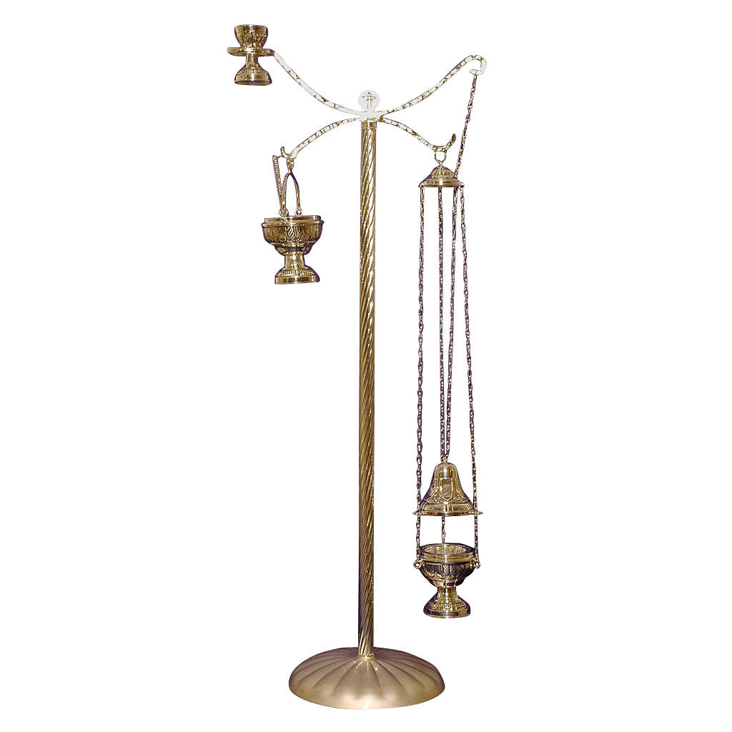 Thurible stand in cast brass measuring 118cm | online sales on HOLYART.com
