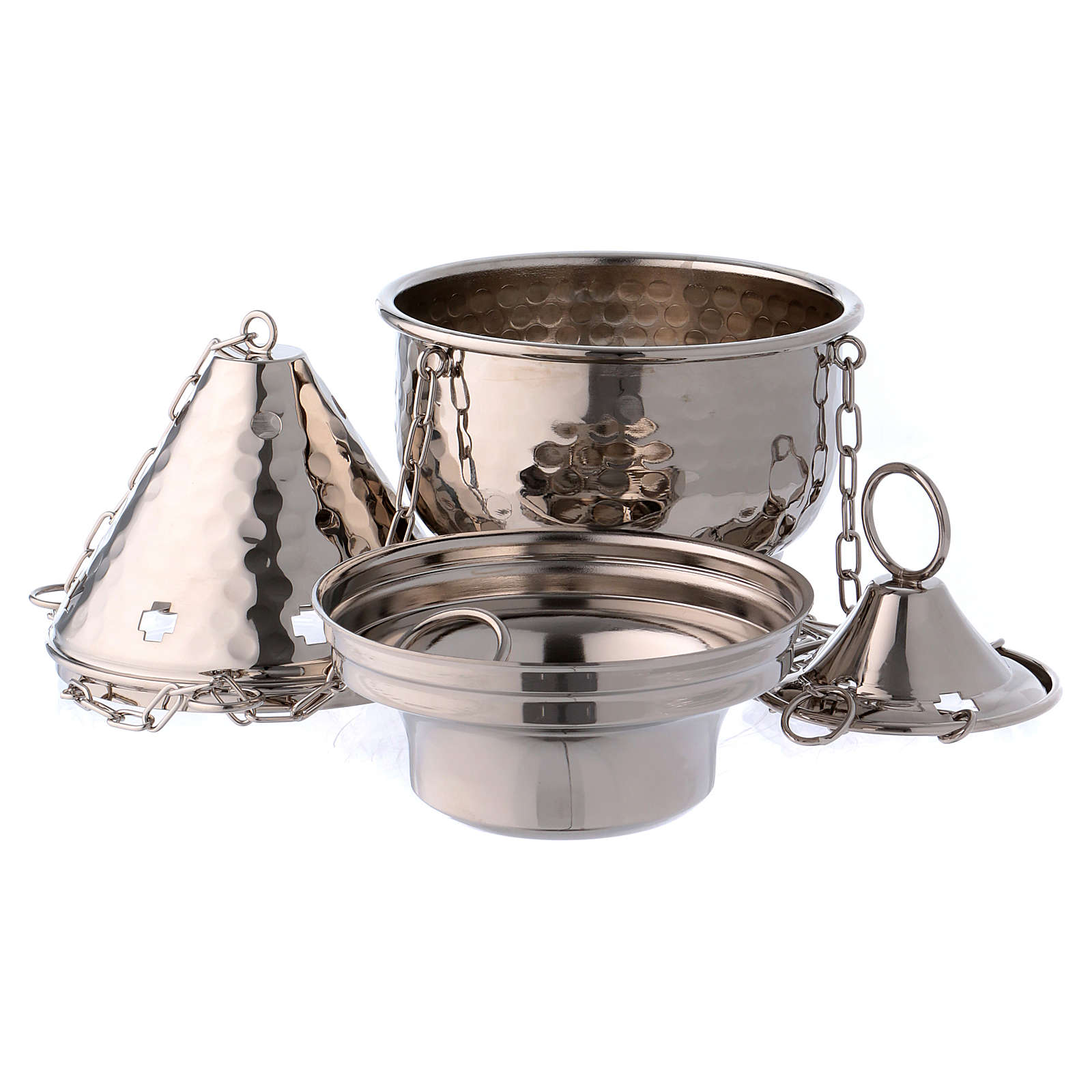 Incensario plateado con repujados y agujeros 20 cm | venta online en ...